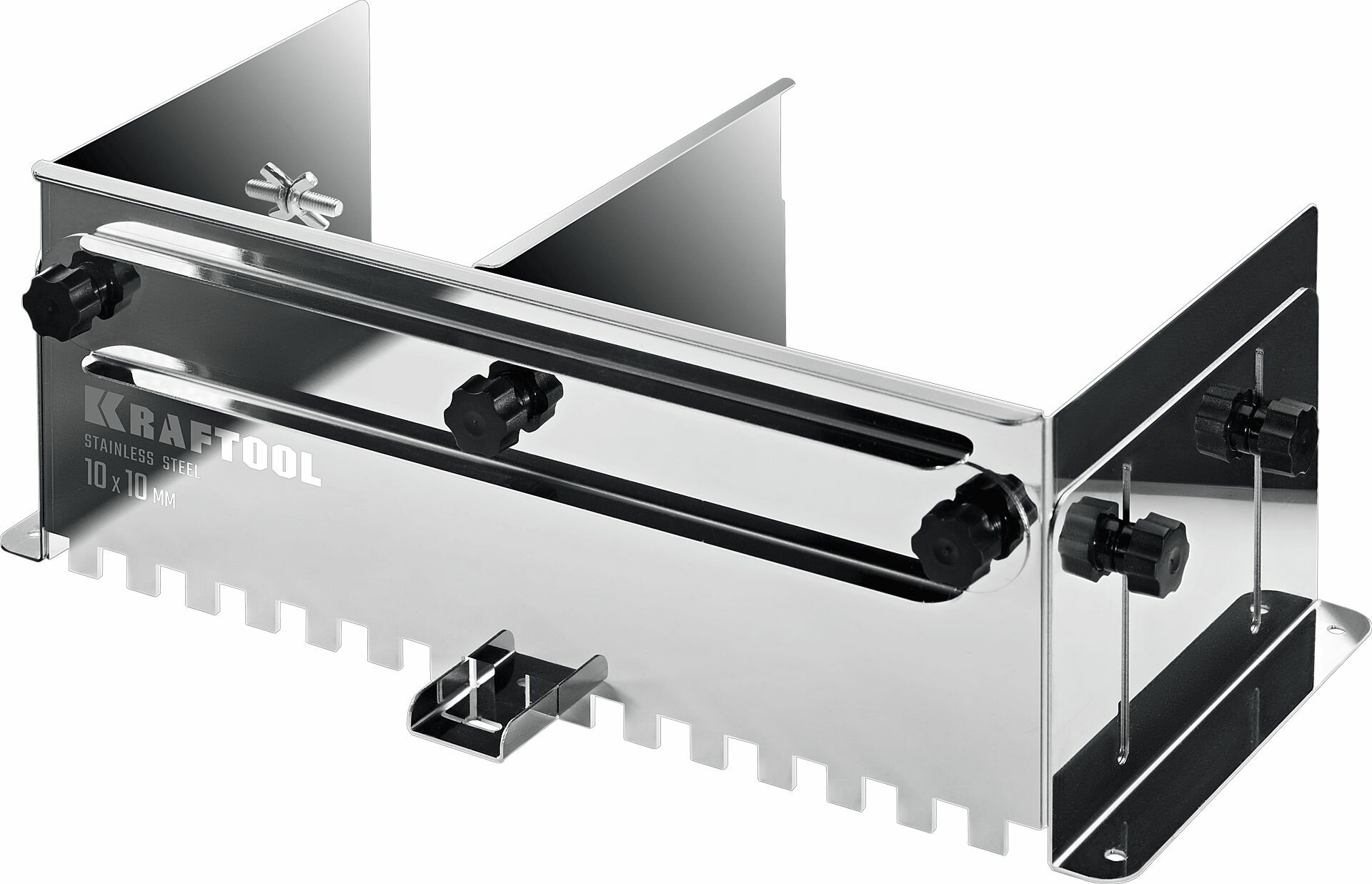 Раздвижная гребенка для плитки KRAFTOOL BUNKER зуб 10*10 мм, до 600 мм, нерж. сталь, (0808-10)