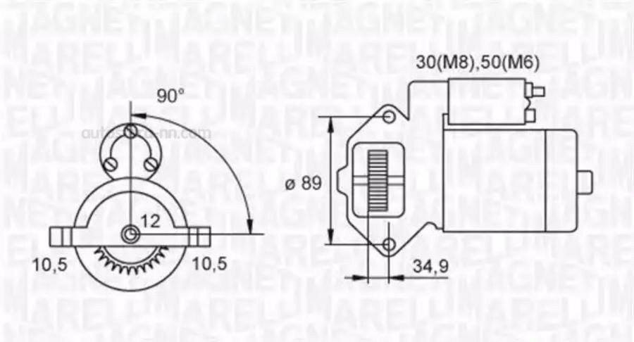 MAGNETI MARELLI 063721421010 стартер 2KW 12V