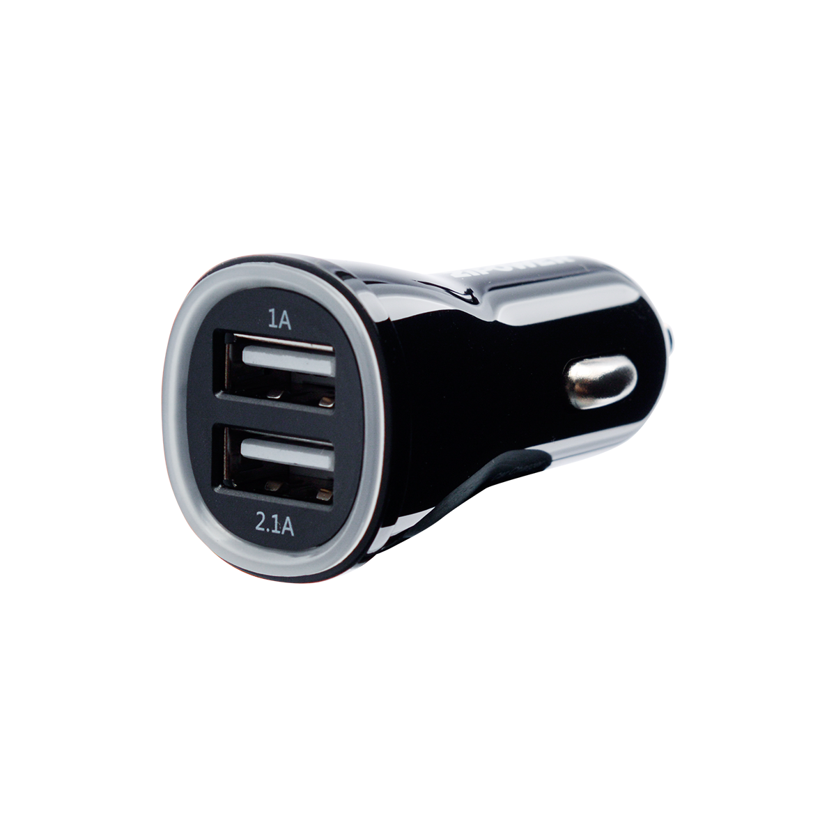 USB зарядное устройство с двумя портами, 2 USB 5 В/3,1 A, 16 Вт, 6 см, черный, ZIPOWER, PM6682