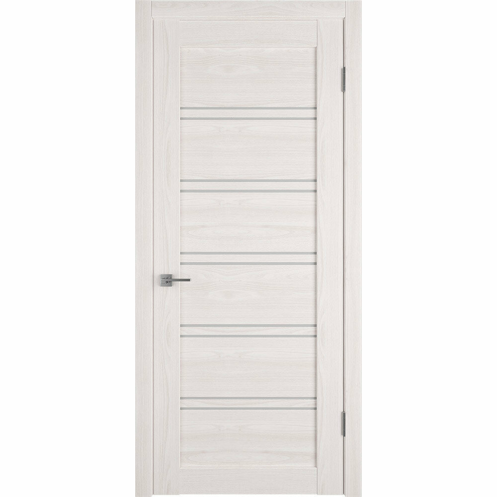 Дверь межкомнатная Лайт 28 600х2000 мм финишпленка 3D day со стеклом с замком и петлями