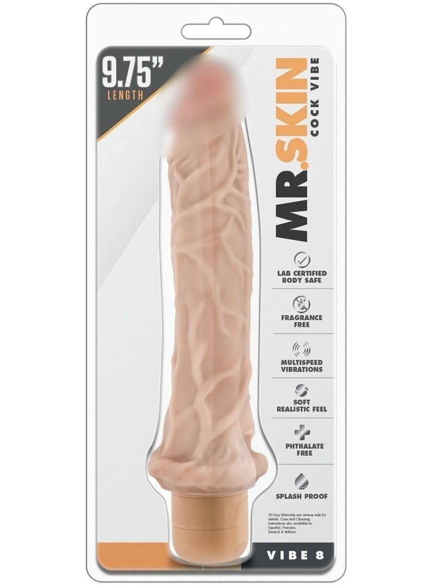 Вибратор многоскоростной "DR. SKIN COCK VIBE 8 FLESH" 20см