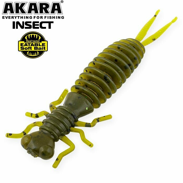 Силиконовая приманка Твистер Eatable Insect 65мм, 4 шт. №403