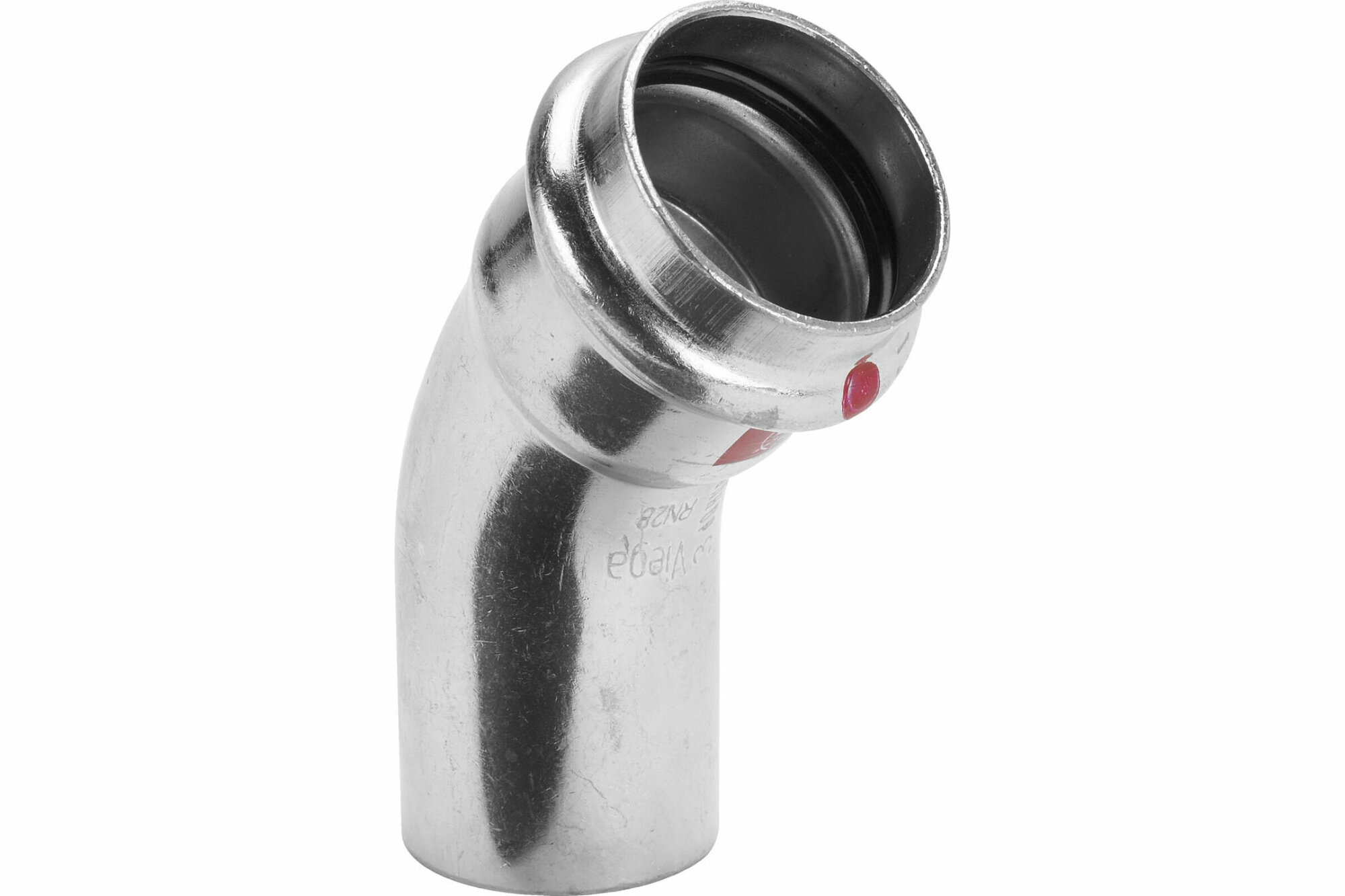 Угол-вставка пресс 45°18 оцинковая сталь Prestabo VIEGA