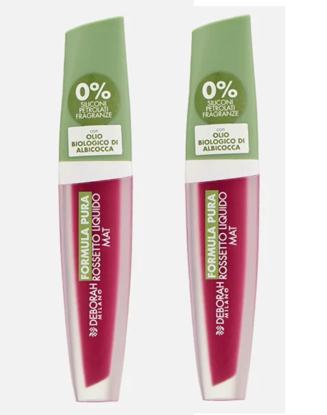 Deborah Milano Помада матовая жидкая Formula Pura Rossetto Liquido Mat тон 09, 4.8 г, 2 шт