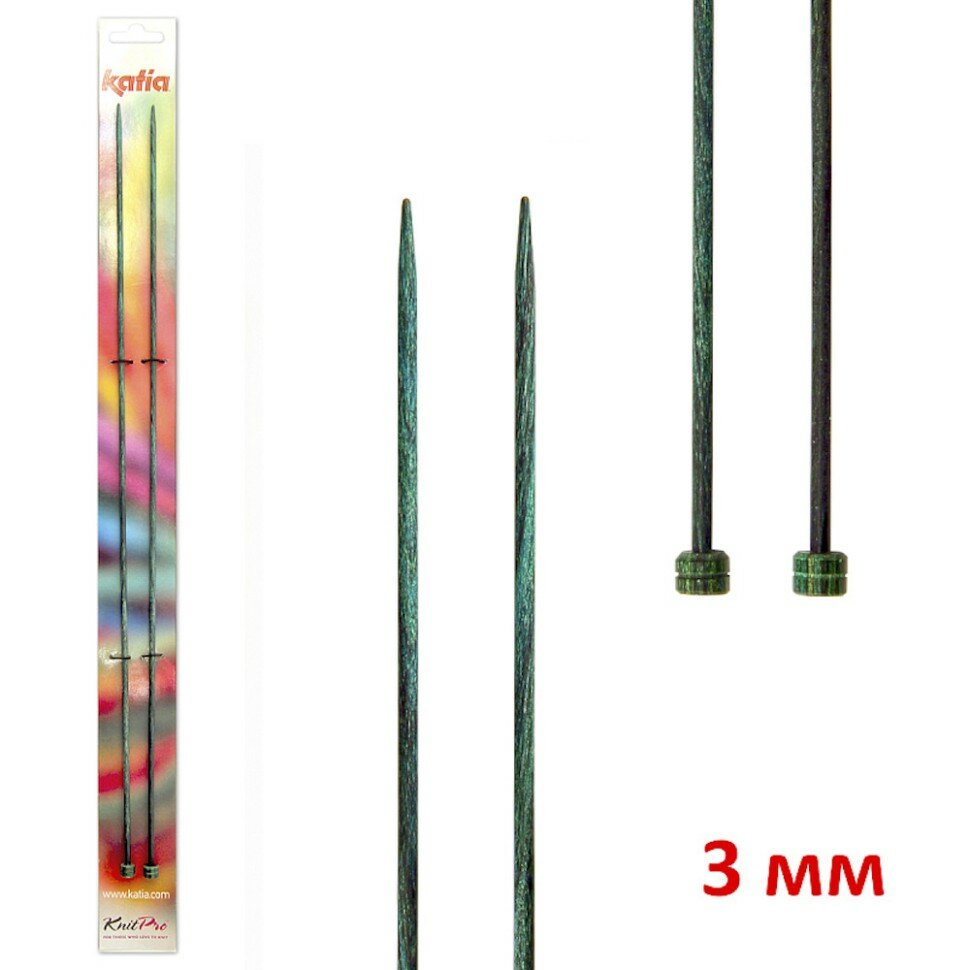#7638 Спицы прямые 40 см 3.0 Katia
