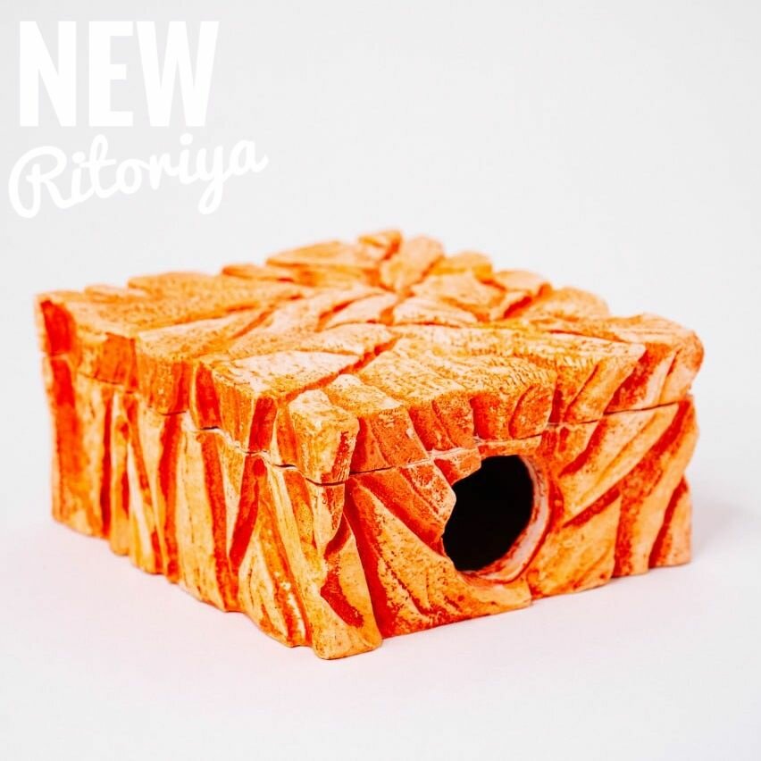 Укрытие "Рельеф" 14х12х6,5 см New Ritoriya, огненный