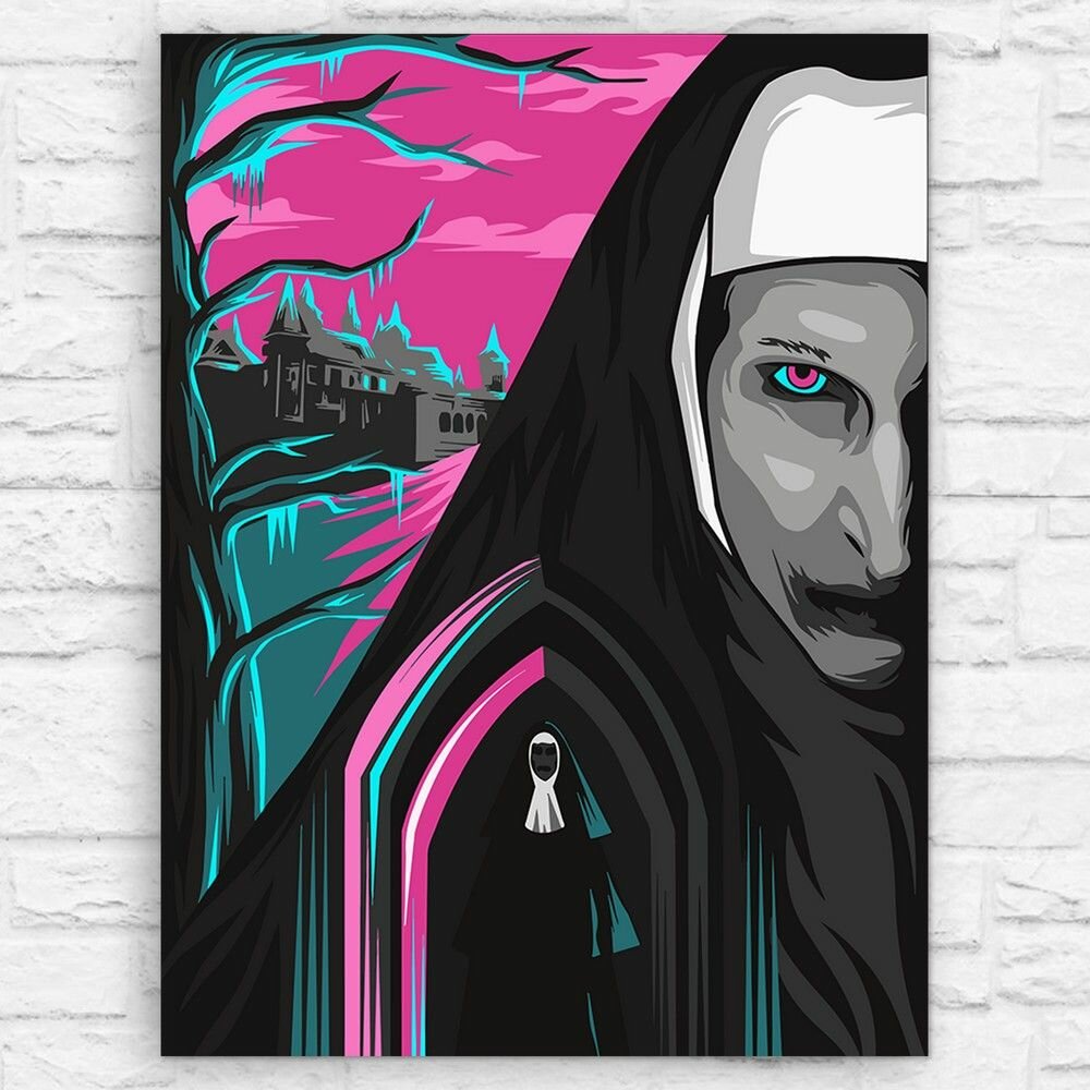Картина по номерам на холсте фильм THE NUN (Монахиня, ужасы, кинофильм) - 15209 В 30x40