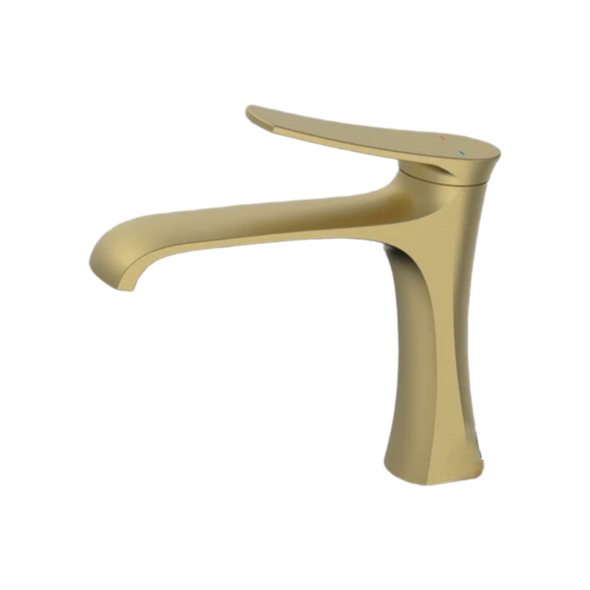 Смеситель для умывальника Kern 1077 матовое золото , латунь .