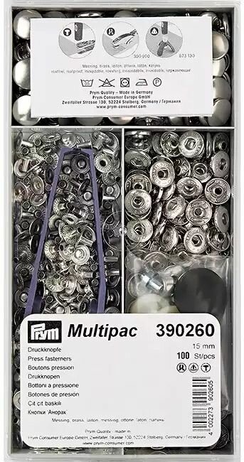 390260 Кнопки Prym Multipac "Anorak" 15мм