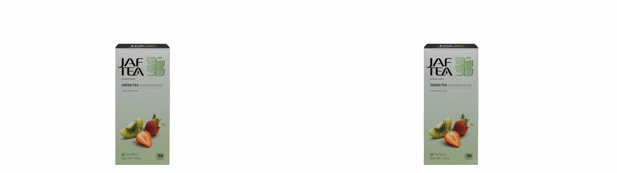 Jaf Tea Чай зеленый , c клубникой и киви, 25 пак х 2 гр, 2 уп.
