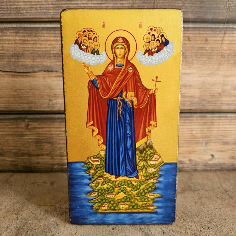 Освященная икона богородицы игумения горы афонской, 14*26