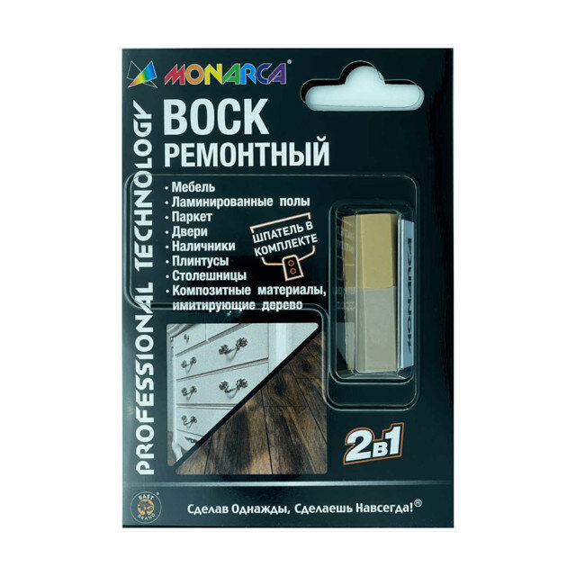 Воск ремонтный MONARCA 2в1 орех лесной/дуб пьемонт 7,5г, арт. M07-1/2