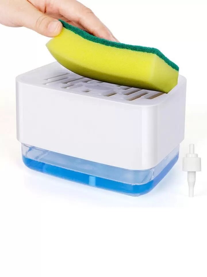 Дозатор для мытья посуды с губкой