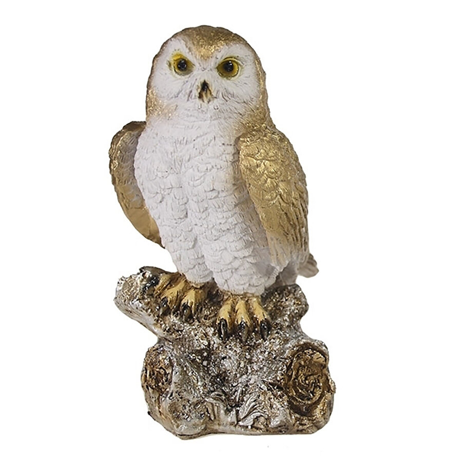 Фигура декоративная Сова на коряге, 9*8*16см. KSMR-626760/W052