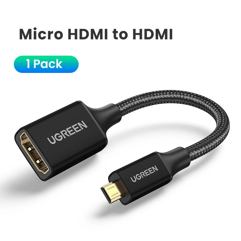 UGREEN Адаптер Micro HDMI - HDMI 22см Metal Black