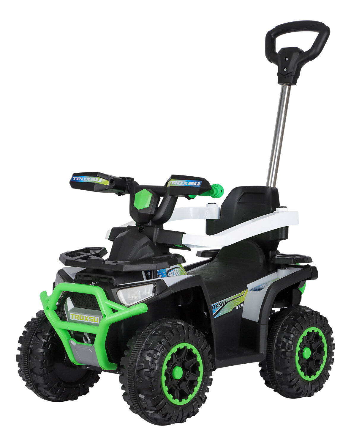 Каталка-толокар Farfello K7511, с ручкой, световые и звуковые эффекты, зеленый