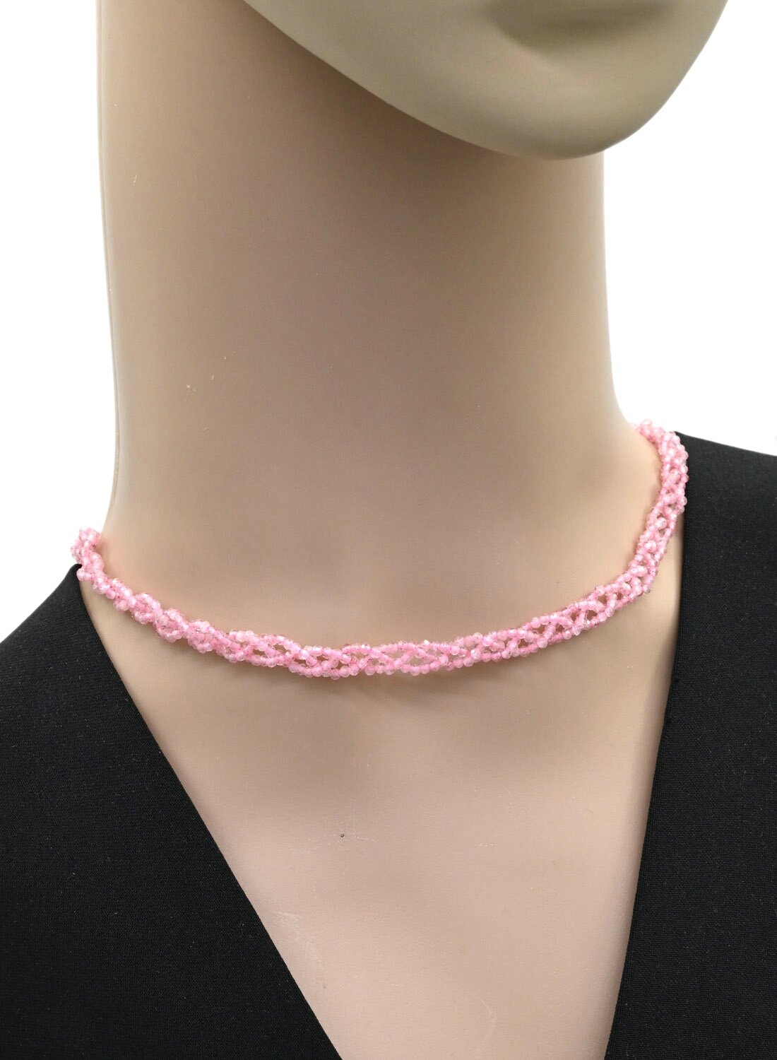 Бусы, розовый кварц