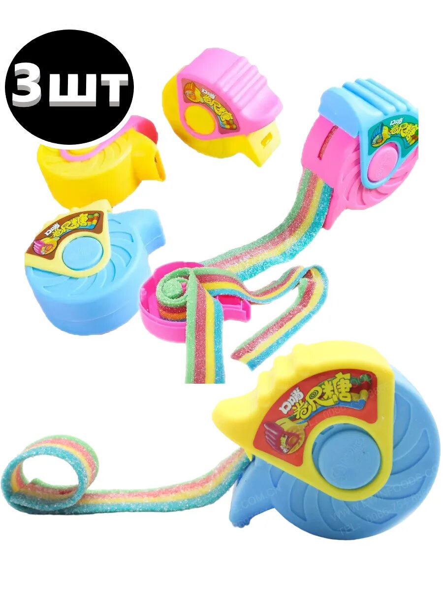 Жевательный мармелад Радужная лента в рулетке 35 г * 3 шт