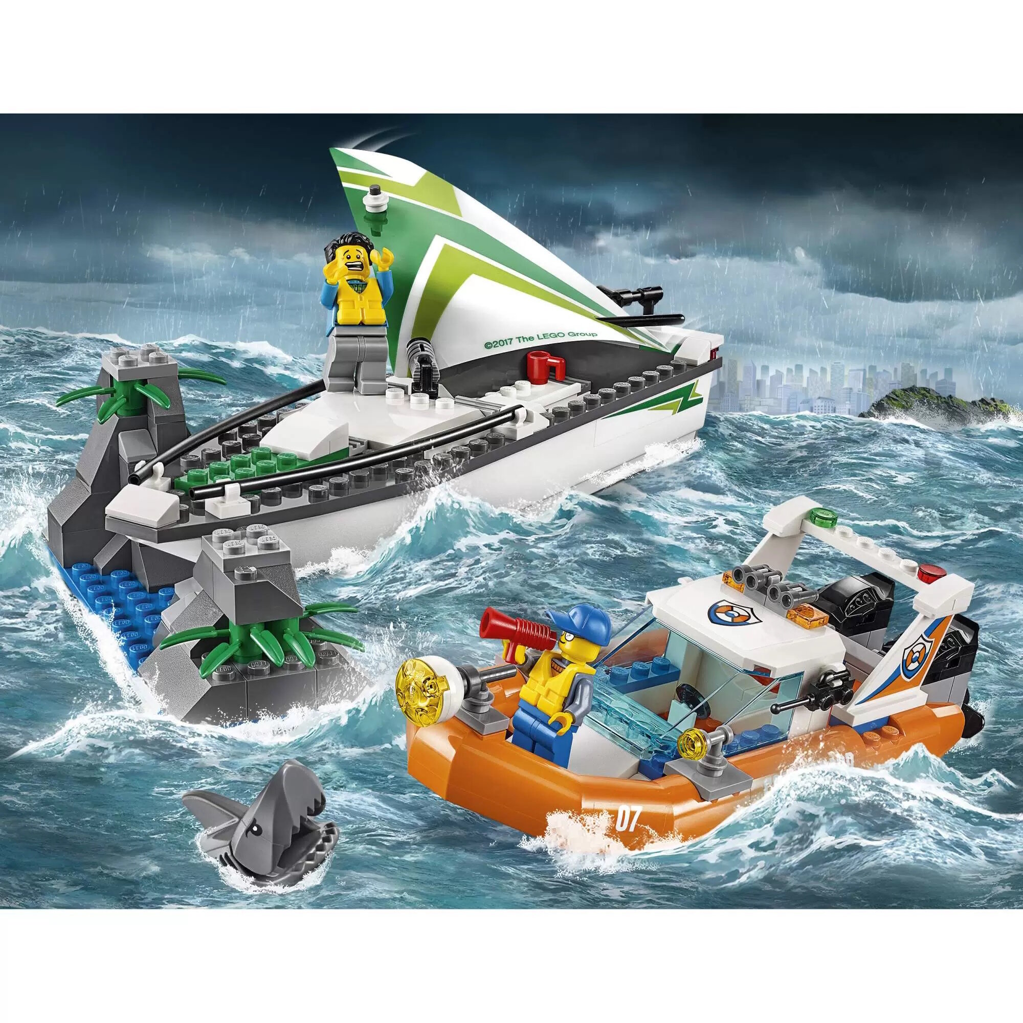 Конструктор Город Операция по спасению парусной лодки. 206 деталей.