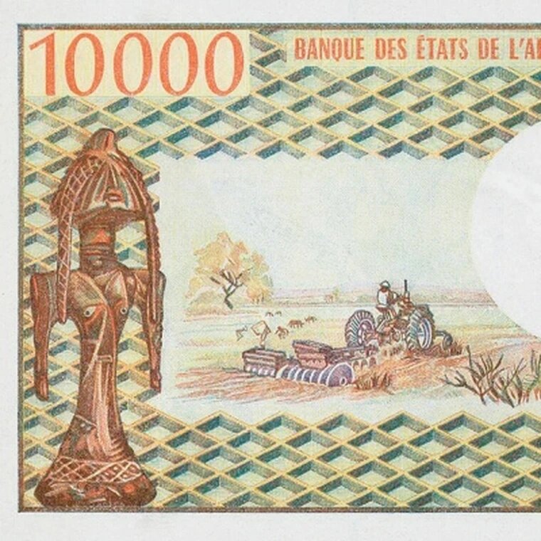 10000 франков 1971 Габон, центральная Африка, сувенирная копия, банкноты и купюры редкие коллекционные