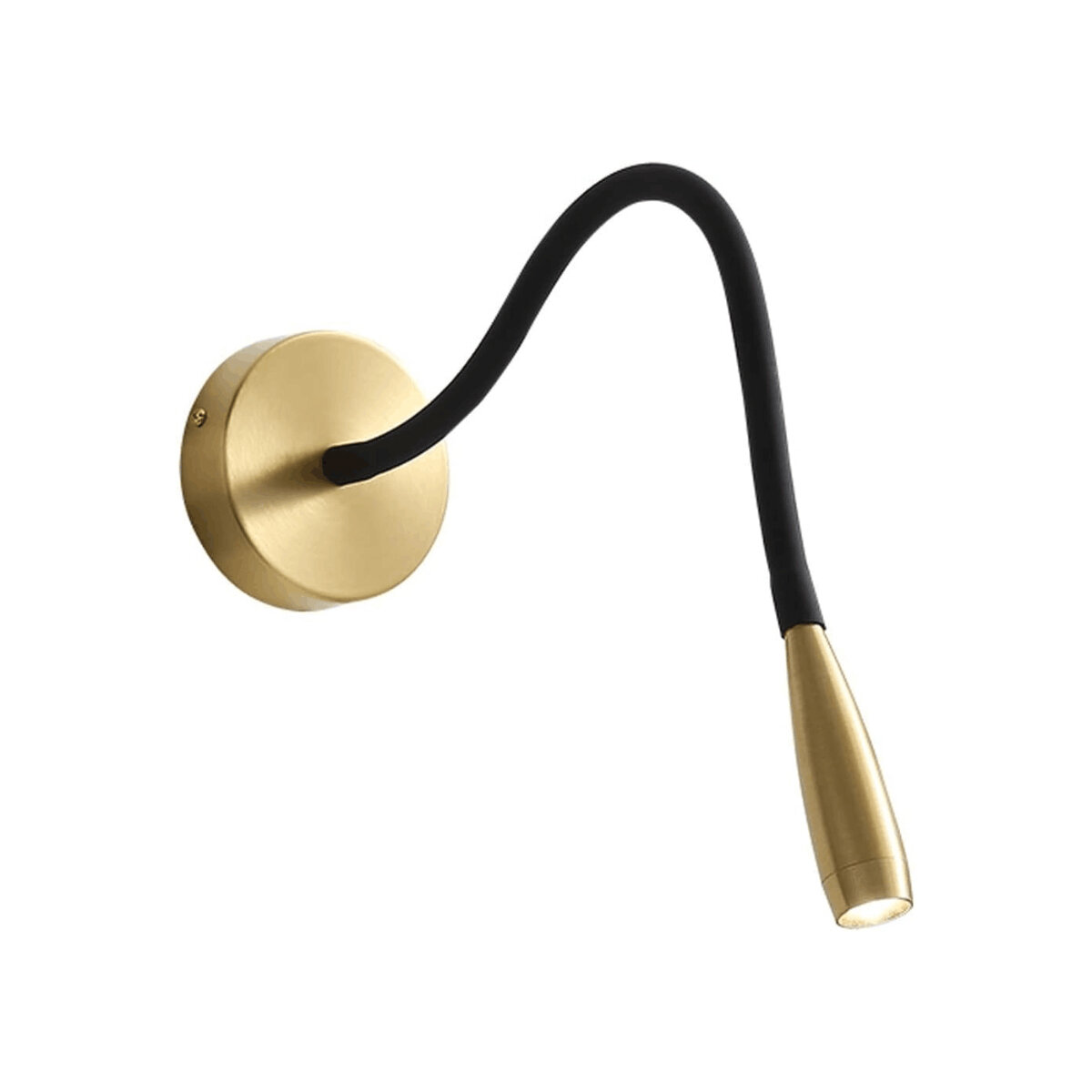 Настенный светильник Delight Collection Wall lamp WB015 gold, Золотой/Черный, LED, 1 x 3 Вт.