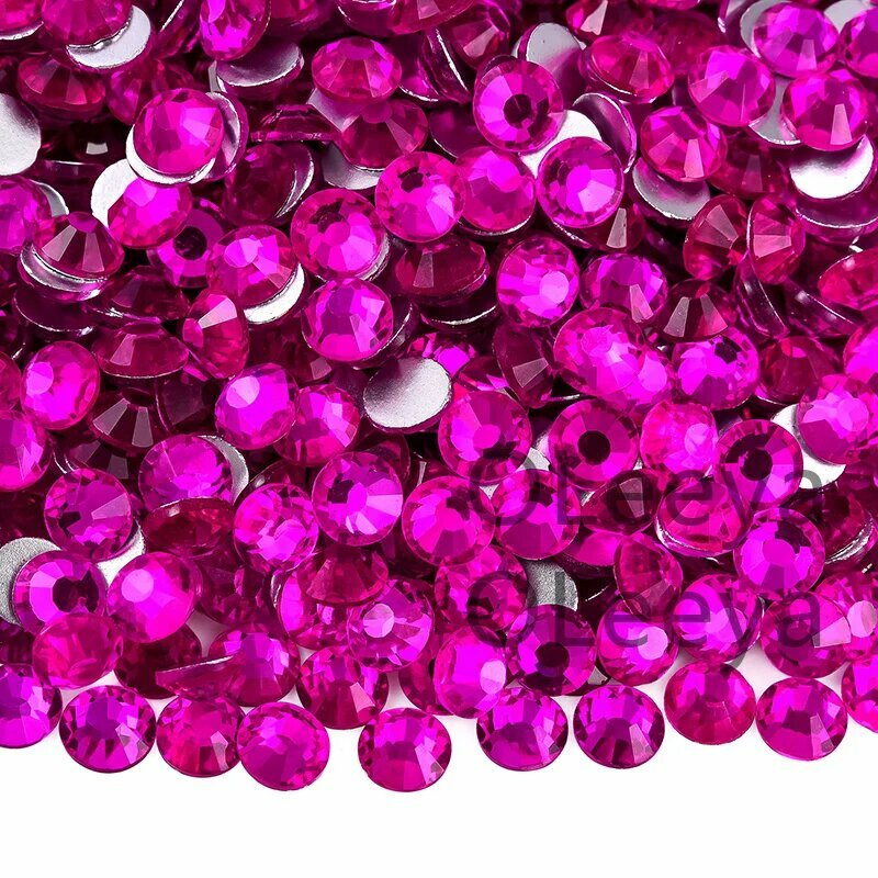 Стеклянные стразы OLeeya розового цвета SS3-SS30 без горячей фиксации Фиолетовый, ss12-1440pcs, lt rose B