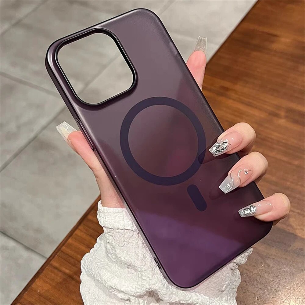 Оригинальный матовый ультратонкий магнитный чехол для Magsafe для iPhone 16, 15, 14, 13, 12, 11 Pro Max Plus, беспроводное зарядное устройство, жесткий чехол для ПК DP, For iPhone 16 Plus