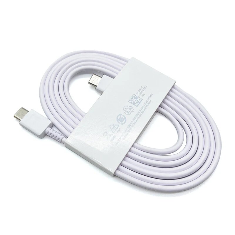 Супербыстрое зарядное устройство Samsung S25 s24 S23 Ultra 45 Вт PD3.0 Адаптер быстрого White Cable
