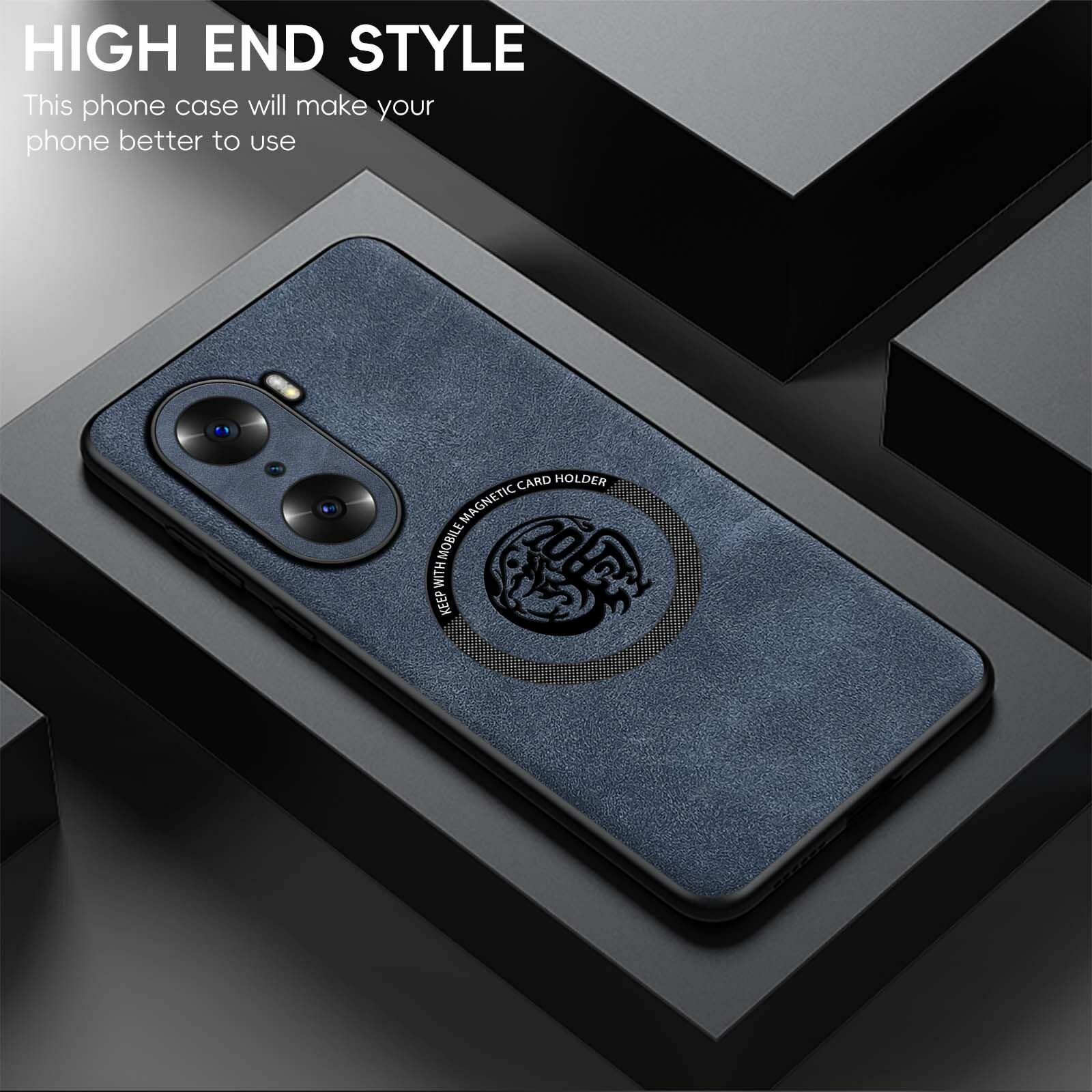 Чехол для смартфона Honor 60 / Хонор 60 Роскошная кожа magsafe противоударный , Защита от падения, Корпус мобильного телефона с защитой камеры