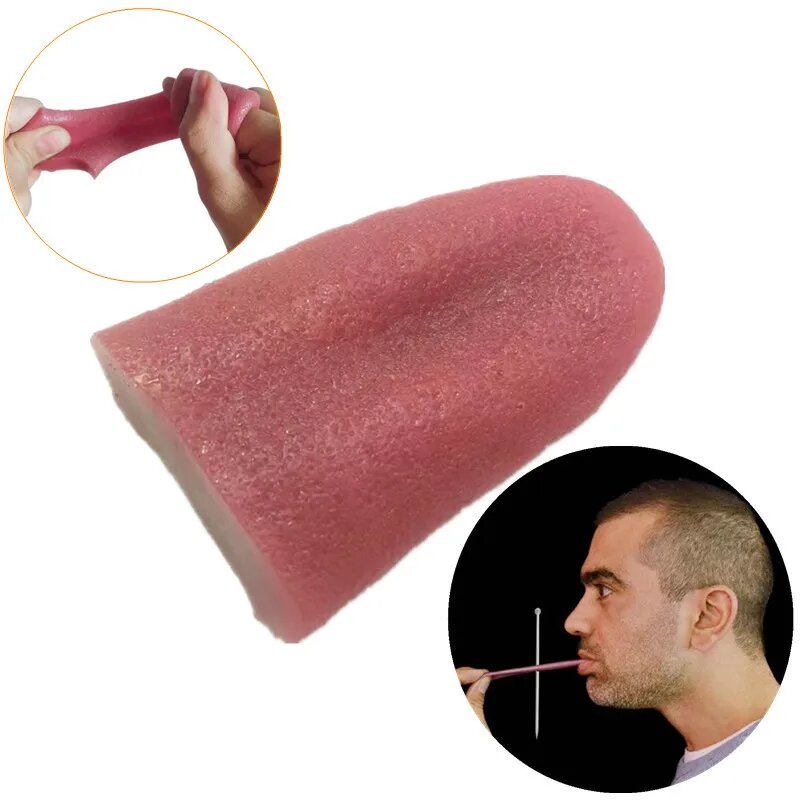 Маска свиньи латексная, цвет Tongue