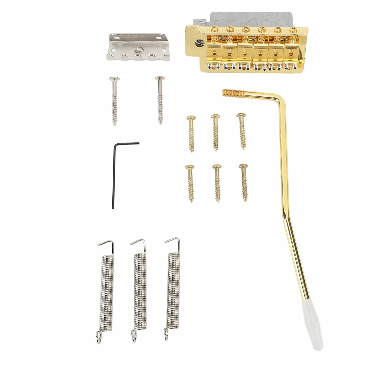 Винтажный бридж тремоло из цинкового сплава 52,5 мм для гитар Fender Strat Style, позолоченный, прочная конструкция из цинкового сплава, простая установка, замена Stratocaster