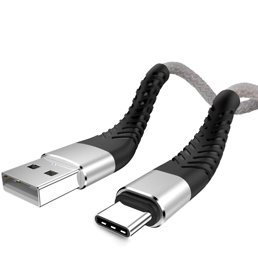 Кабель USB Type-C 2м Белый для Samsung Xiaomi Huawei