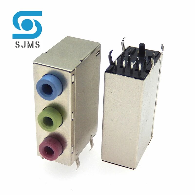 Разъем для наушников PJ306E 3,5 мм Blue - Green - Red