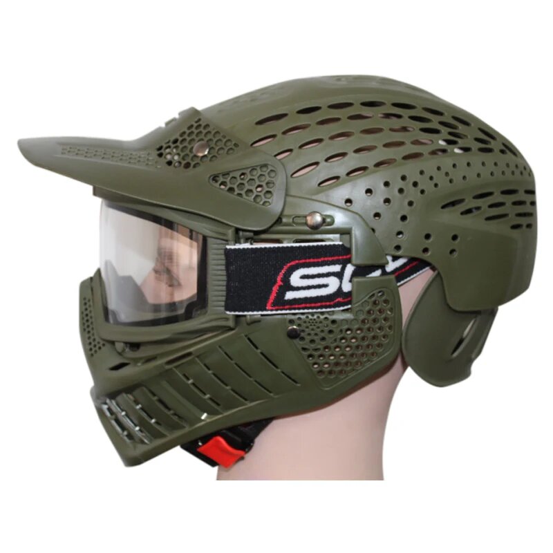 Пейнтбольная маска Spunky SCOTT Olive Full Coverage