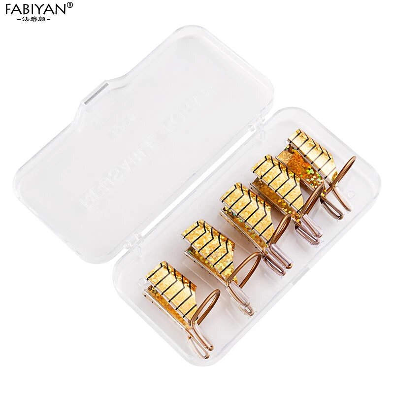 FABIYAN Формы для наращивания ногтей, 5 шт, Золото