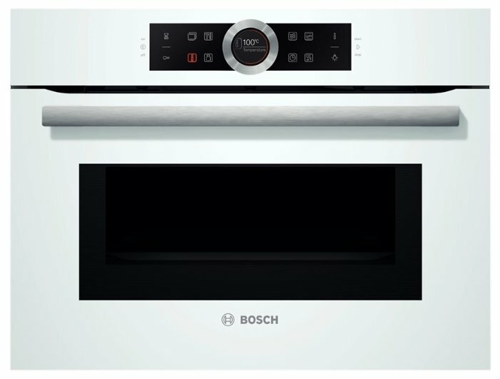 Духовой шкаф Bosch Serie 8 CMG633BW1, белый, электрический, с функцией СВЧ