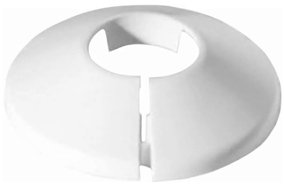 Чашка отражатель MasterProf / МастерПроф декоративная, разъемная, из пластика, белая, диаметр отверстия 28мм, 2шт. / сантехника