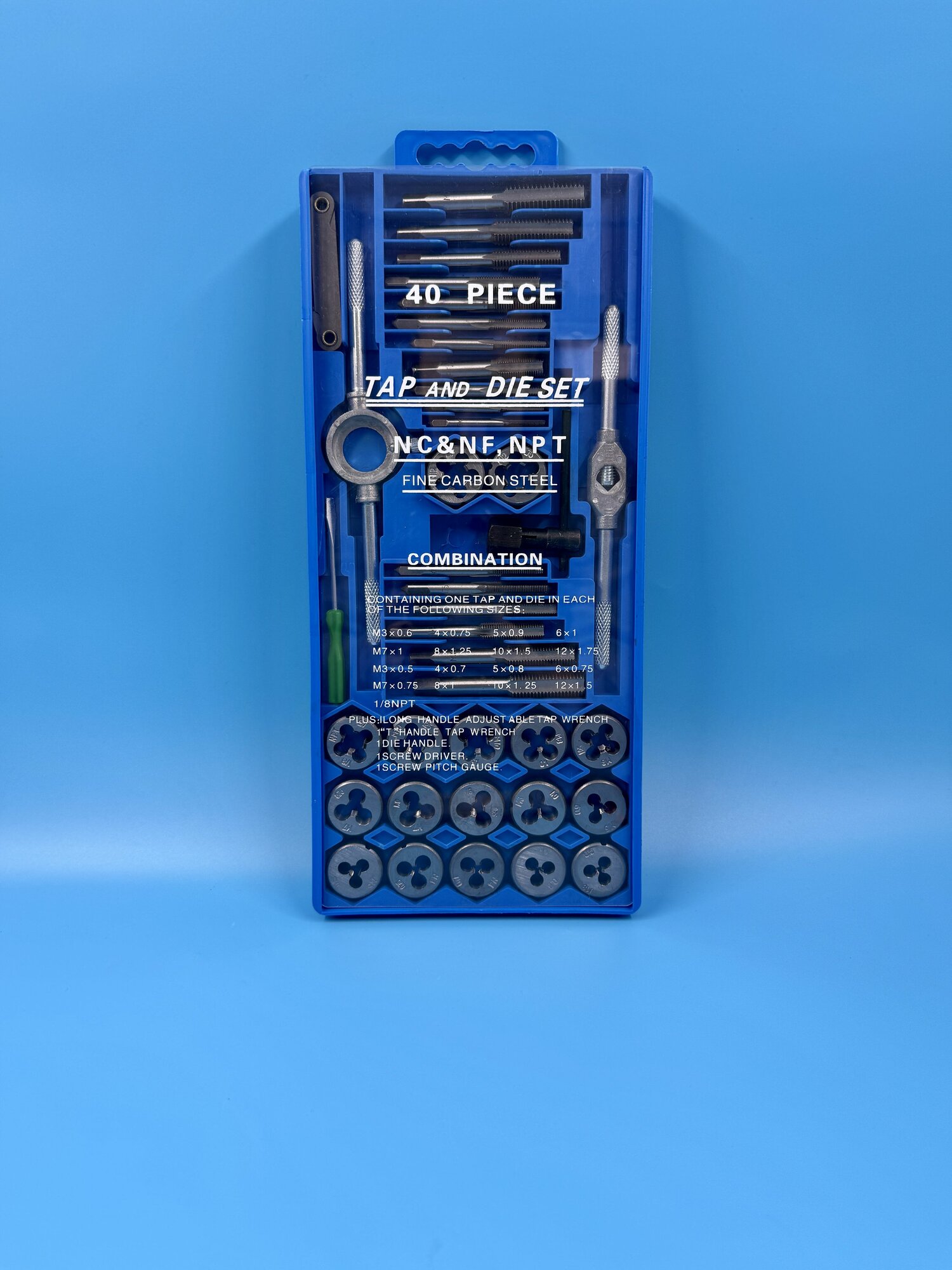 Резьбонарезной набор, метчики 40 предметов