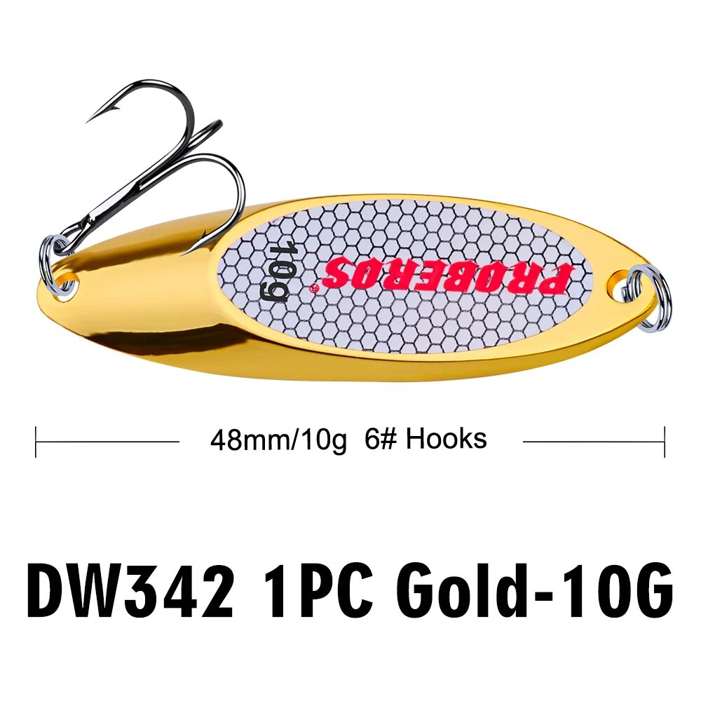 Блесна PROBEROS Gold 10G, 48 мм, 6# Hooks