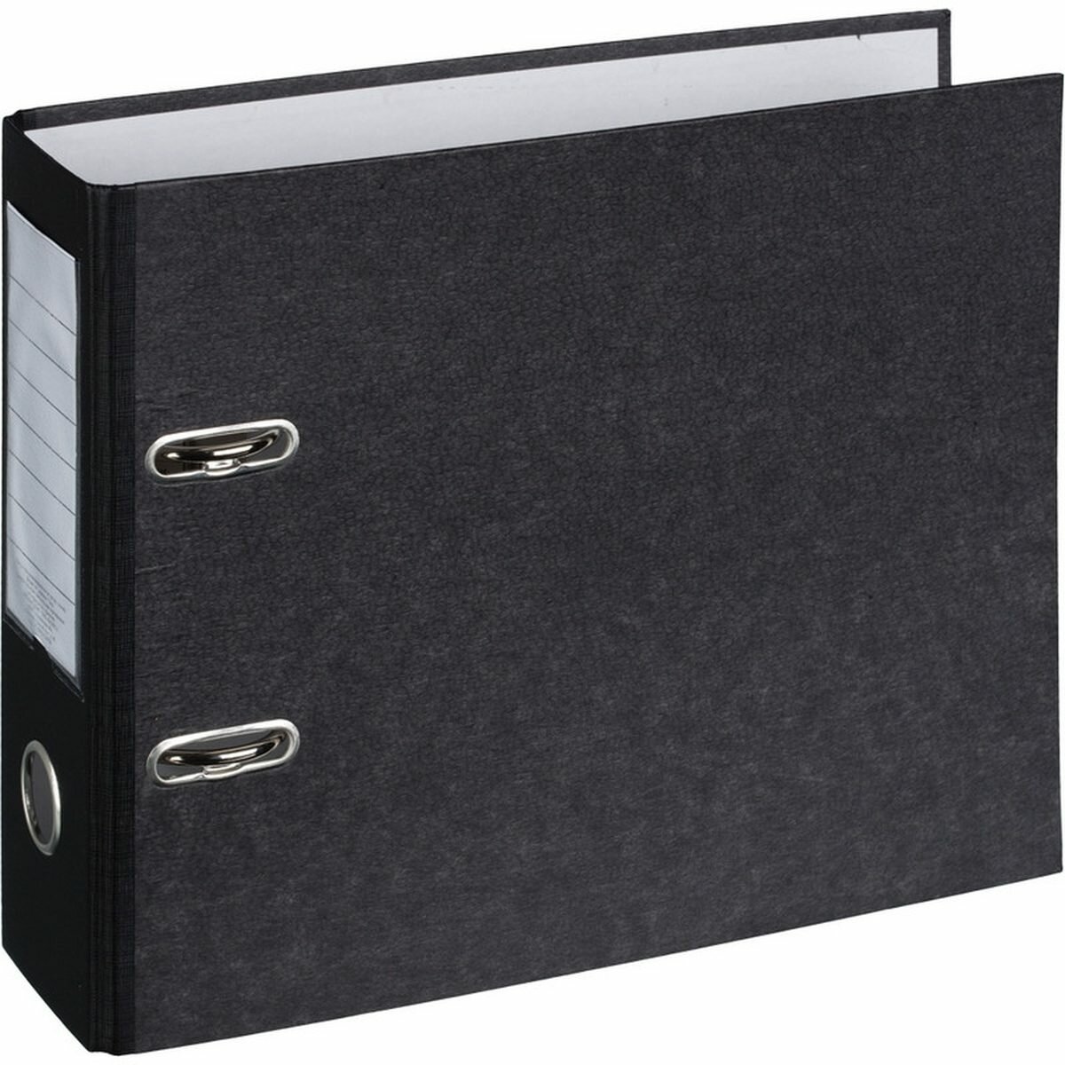 Папка-регистратор Attache (75мм, А5, до 480л, картон "под мрамор", горизонтальная) черная, 20шт.