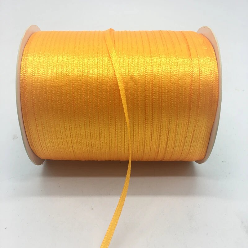 Атласная лента оранжевого цвета, Gold, 20 ярдов