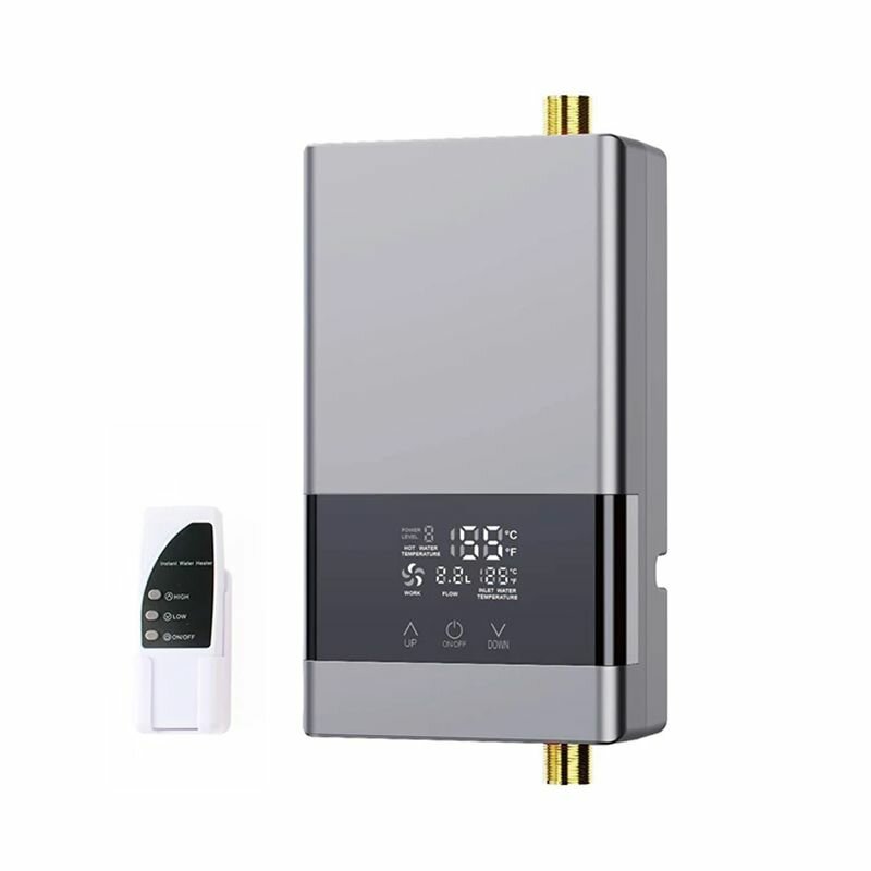 Кухня, проточный водонагреватель для ванной комнаты, светодиодный дисплей для постоянной температуры, душ с подогревом горячей воды, с пультом дистанционного управления.
