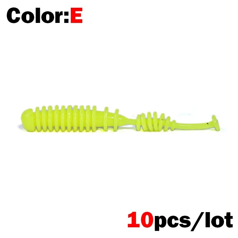 Мягкие приманки для рыбалки, 10 шт, Зеленый (Color: E)
