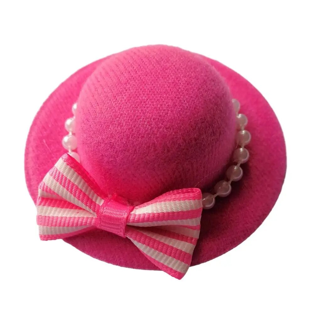 Мини-шапки для кукол 1/6 плюш Розовый, Rose red-1PC