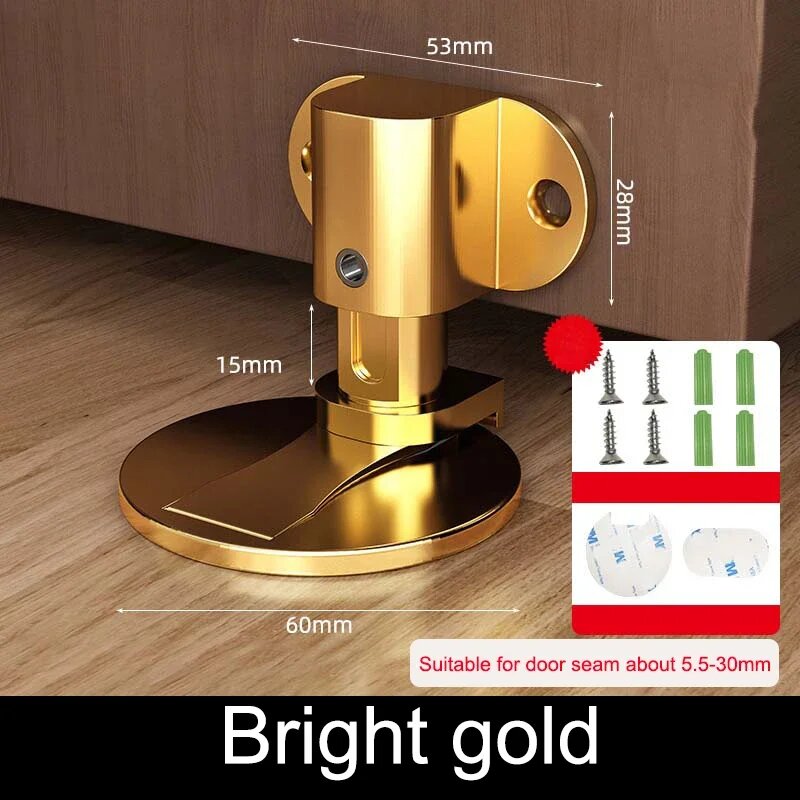 Дверной ограничитель магнитный Bright gold