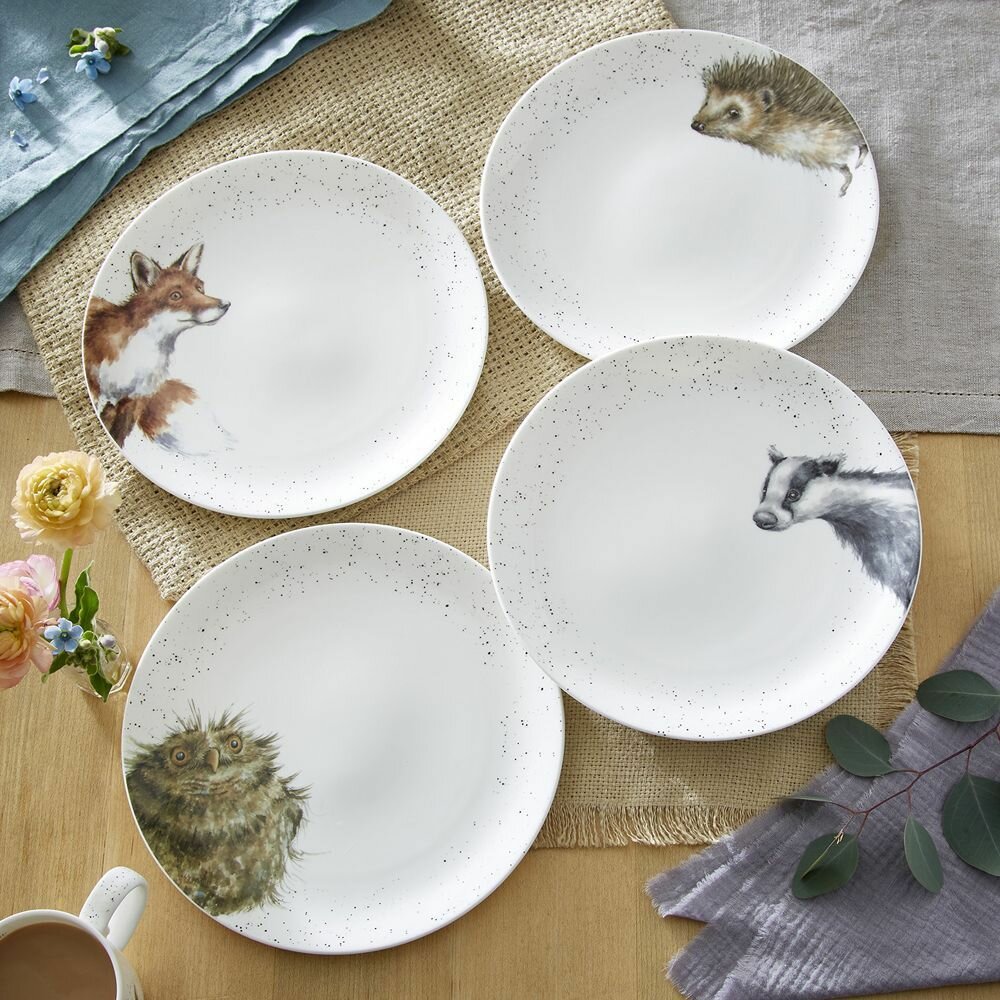 Обеденные тарелки Royal Worcester, 4 шт, 26.5 см костяной фарфор