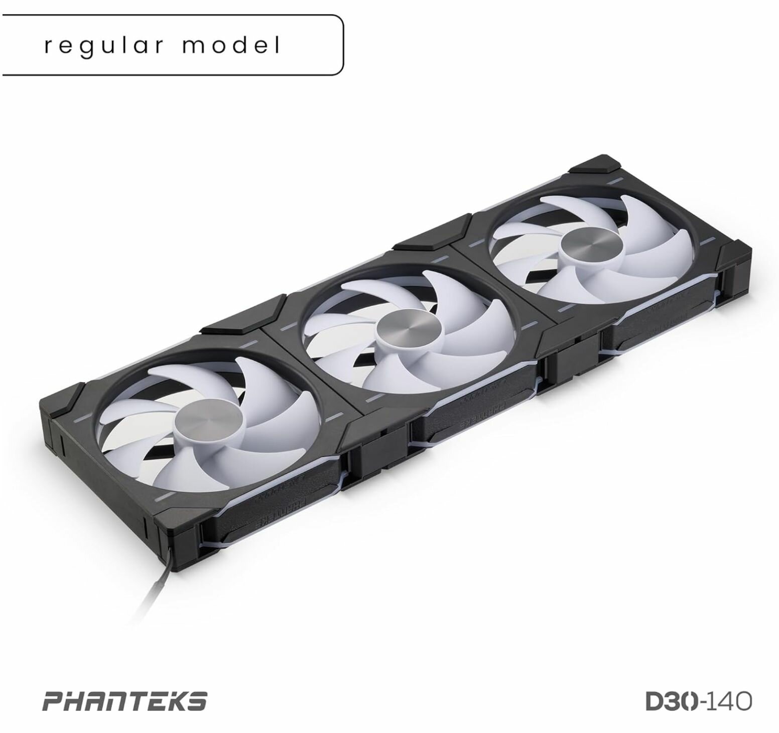 Комплект вентиляторов 140 mm Phanteks D30-140 PREMIUM D-RGB Regular FAN (3штуки) Black