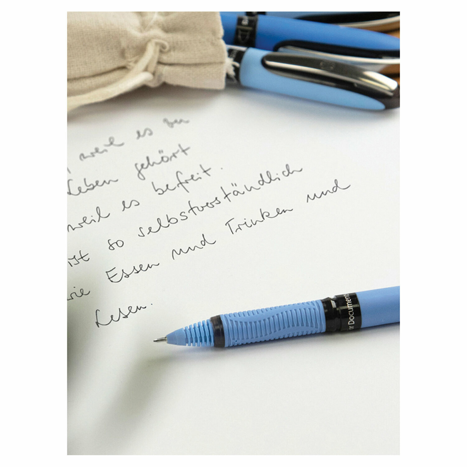 Упаковка 10 шт. Ручка-роллер SCHNEIDER (Германия) "One Hybrid N", синяя, корпус голубой, узел 0,7 мм, линия 0,5 мм, 183503