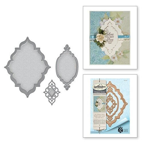 Набор ножей для вырубки Spellbinders Nestabilities, Decorative Elements "Юбилей Ренессанса - Ярлыки 56"