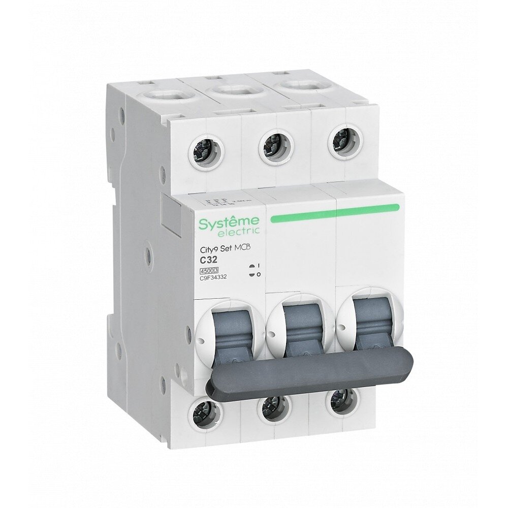 Автоматический выключатель Systeme Electric (Schneider Electric) City9 Set 3Р 32 A, тип С, 4.5 кА, C9F34332